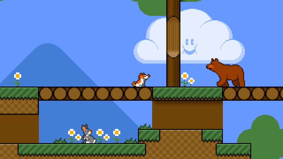 [OC] [WIP] [CC] Dog platform game forest scene : r/PixelArt