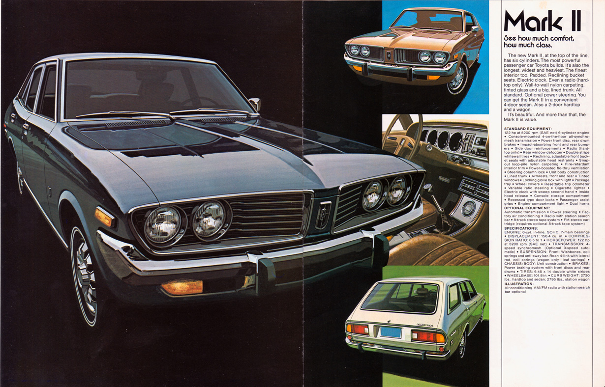 Toyota Brochure - 1972.12 (11 page) (US) - Page 07,08 (72dpi) - Retro JDM
